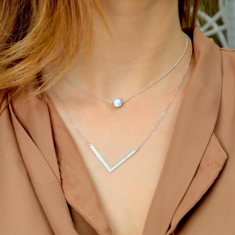 Collier double Blue Angel